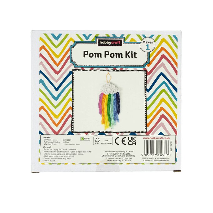 Make Your Own Pom Pom Cloud Kit - Hobbycraft