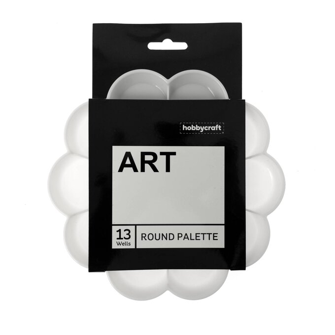 Plastic Round Palette 13 Wells - Hobbycraft